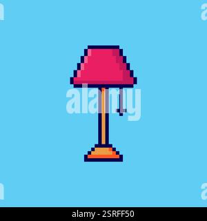 office floor lamp game pixel art vector illustration Stock Vector Image ...