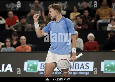 Hamad Medjedovic of Serbia during day 6 of the 2025 Open 13 Provence ...