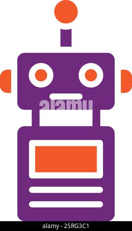 Robot vector icon isolated on transparent background, Robot ...