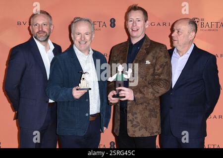 Richard Beek, Nick Park und Merlin Crossingham bei der Oscar Verleihung ...