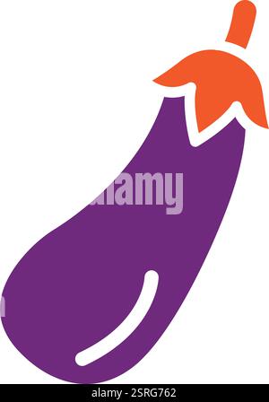 Eggplant color app icon. Aubergine. Organic food. Agriculture plant ...
