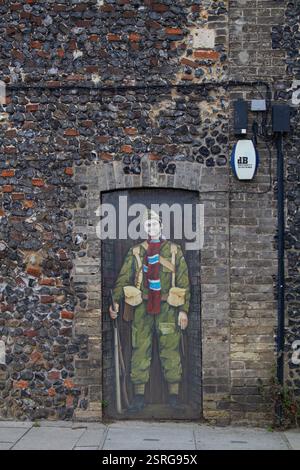 Mural of the Dad's Army character Private Frank Pike (played by Ian ...