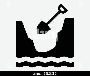 Deep Borehole Icon. Drill Well Drilling Underground Bore Hole ...