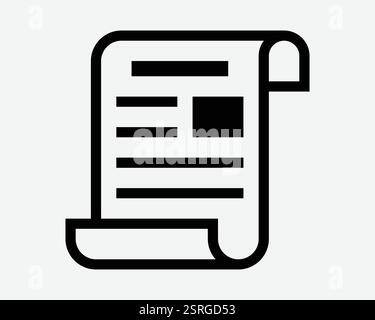 Tabloid newspaper icon outline vector. Web page. Daily story Stock ...
