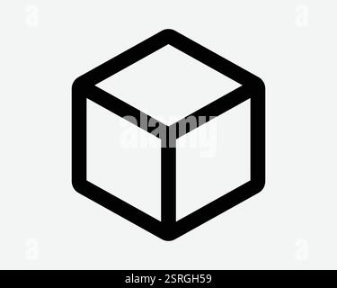 square 3d line logo vector Stock Vector Image & Art - Alamy