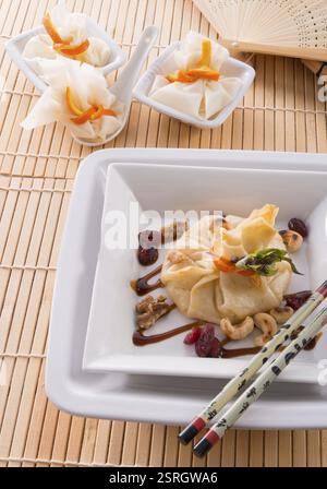 dim sum-starter and Wan tan soup in Restaurant dim sum haus ...