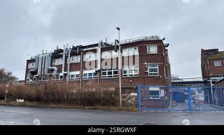 North British Distillery Building in Edinburgh. Grungy brick factory on ...