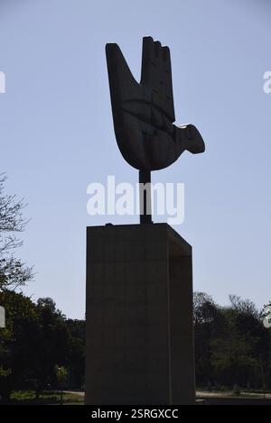 Open Hand Monument, Chandigarh, Punjab, India, Asia Stock Photo - Alamy