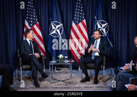 NATO Secretary General Mark Rutte addresses the media after a meeting ...