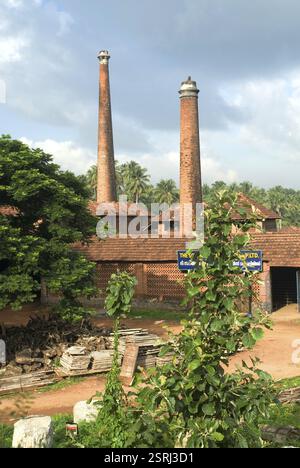 Tile factory chimneys, Thrissur Trichur, Kerala, India, Asia Stock ...