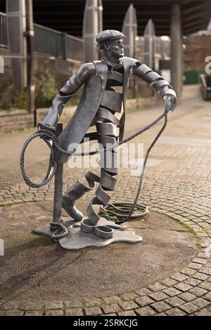 The Bargeman sculpture was commissioned by Guildford Borough council to ...