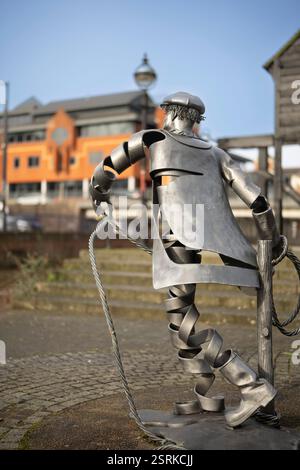 The Bargeman sculpture was commissioned by Guildford Borough council to ...