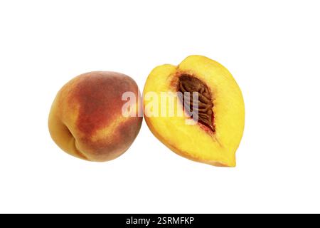 Pair of gold red peach prunus persica, India, Asia Stock Photo - Alamy