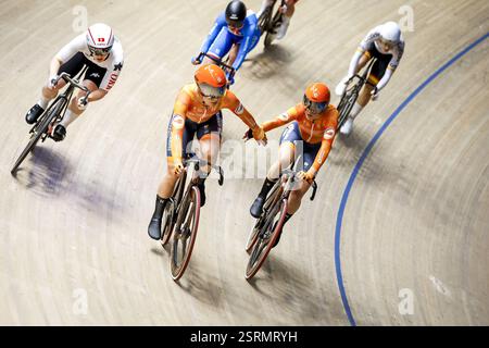 HEUSDEN-ZOLDER - Track cyclists Maike van der Duin and Lisa van Belle ...