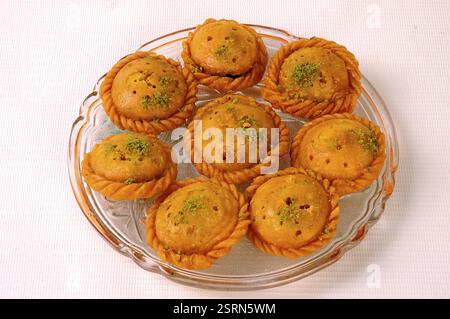Sweet, chandrakala in plate, Jodhpur, Rajasthan, India, Asia Stock ...