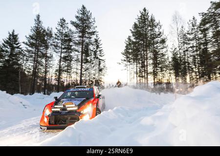 08 Ott TÄNAK, Martin JÄRVEOJA, Hyundai I20 Rally1, action during the ...