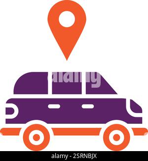 Car service location Icon set. Flat style vector EPS Stock Vector Image ...