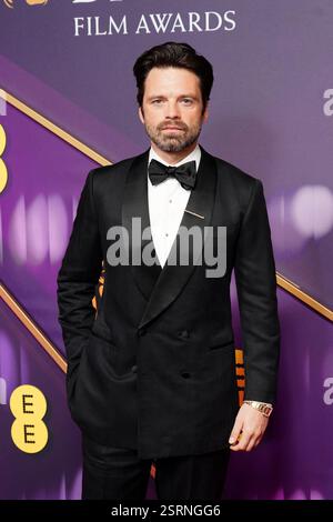 Sebastian Stan attending the 2025 EE BAFTA Film Awards at The Royal ...