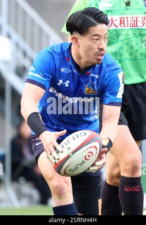 February 16, 2025, Tokyo, Japan - Yokohama Canon Eagles No.8 Amanaki ...