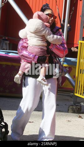 Nina Zilli walks in Sempione Park with her partner Daniele Lazzarin and ...