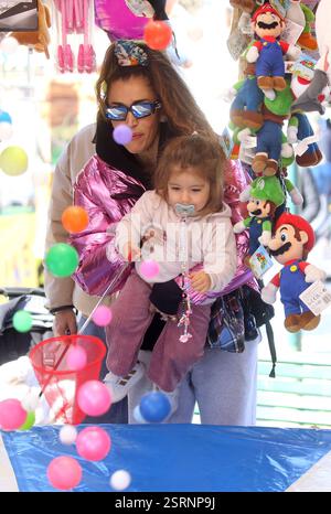 Nina Zilli walks in Sempione Park with her partner Daniele Lazzarin and ...