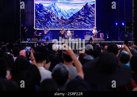 Santiago, Chile. 15th Feb, 2025. Thousands of people packed the center ...