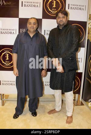 Businessmen Baba Dewan (L) and Mohit Kamboj during the launch of India ...