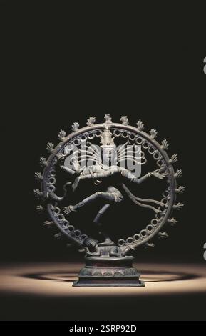 Shiva Natraj lord of cosmic dance in bronze casting, India, Asia Stock ...