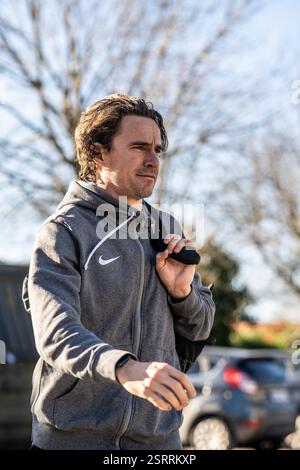 Aalborg, Denmark. 16th Feb, 2025. Referee Morten Krogh has canceled the ...