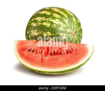 Cut fresh juicy watermelon on dark grey table Stock Photo - Alamy