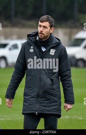 Landore, Swansea, Wales. 15 February 2025. George Chenery of Ipswich ...