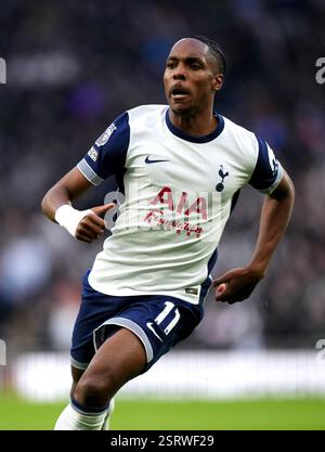 Tottenham Hotspur's Mathys Tel during the Premier League match at ...