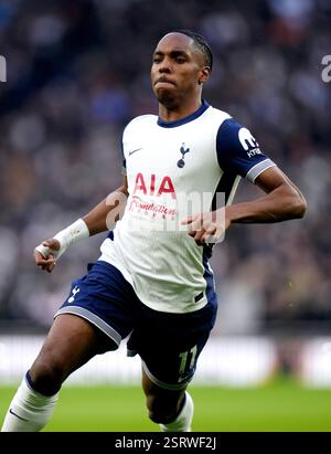 Tottenham Hotspur's Mathys Tel during the Premier League match at ...