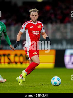 February 15 2025: Benedict Hollerbach of 1.FC Union Berlin and Kevin ...