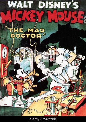 The 1933 Mickey Mouse cartoon 'Mad Doctor' is an early example of Disney animation, featuring ...