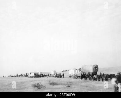 A scene from the 1931 film *Fighting Caravans*, featuring actresses ...