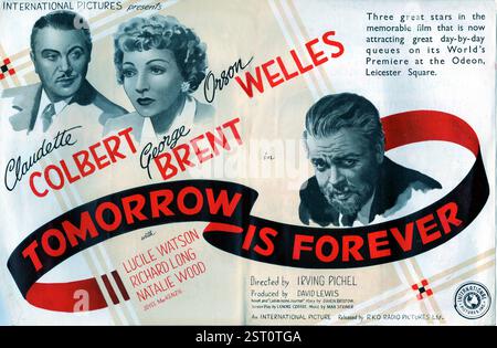 ORSON WELLES, CLAUDETTE COLBERT, TOMORROW IS FOREVER, 1946 Stock Photo ...