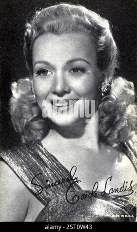CAROLE LANDIS [1919 - 1948] US actress Date: 1948 Stock Photo - Alamy