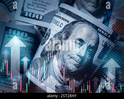 Financial growth arrows graph. Investment and trading concept Stock ...