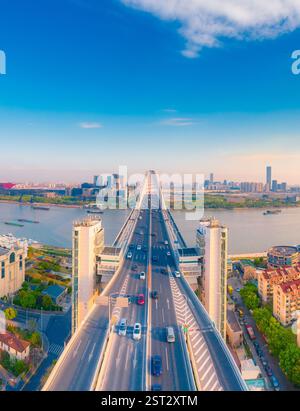 Huangpu River Lupu Bridge, Shanghai, China Stock Photo - Alamy