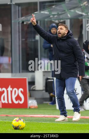 Verona's head coach Paolo Zanetti gestures from the sidelines to his ...