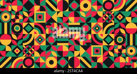 Black History Month Seamless Pattern of African American Holiday in ...