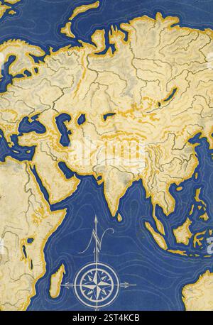 Map of India Asia and Indian Ocean Stock Photo - Alamy