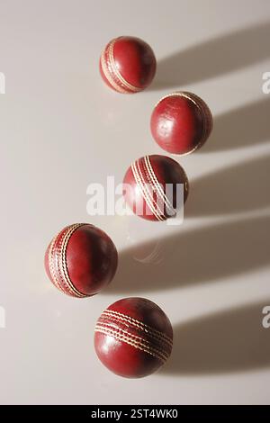 Cricket Ball with seam, maroon color, Mumbai Bombay, Maharashtra, India ...