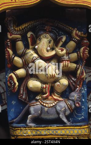 Lord ganesh on wheel of rath yatra, Puri, Orissa, India, Asia Stock ...