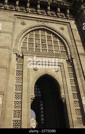 Huge main gate of The Gateway of India, Bombay now Mumbai, Maharashtra ...