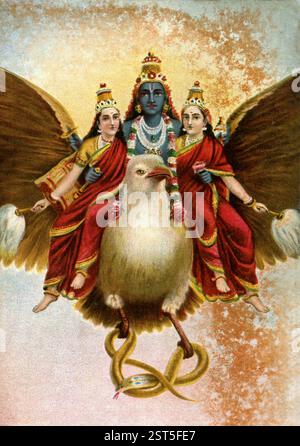 In Hindu mythology, Vishnu, the preserver deity, is depicted cutting ...