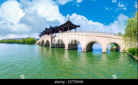 The Bridge in Jinji Lake Scenic Area, Suzhou City, Jiangsu Province ...