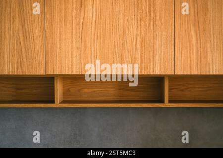 Modern luxury kitchen cabinet fronts made of oak wood veneer as design ...