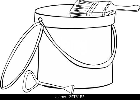 Paint brush color line icon Stock Vector Image & Art - Alamy